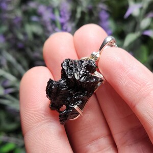 Billitonite Tektite Pendant: Rare Meteorite Sterling Silver Jewelry - Etsy