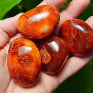 Carnelian Palm Stone - Carnelian Polished - Tumbled Carnelian - AA ...