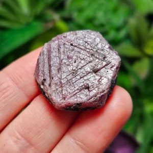 Record Keeper Ruby Crystal Specimen - Etched Geometric Stone - Raw Ruby - Natural Ruby Crystal ...