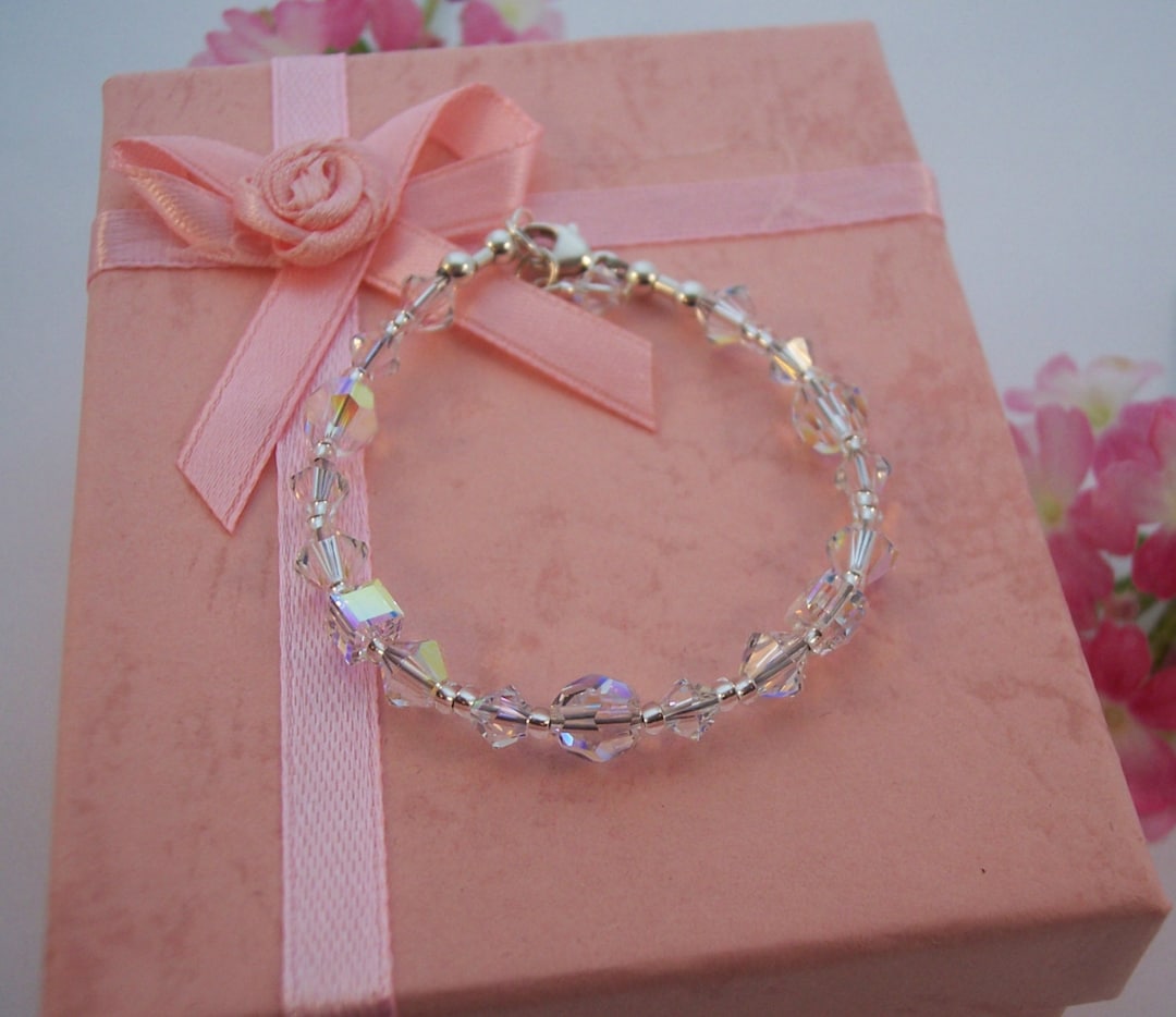 Little Girl's Crystal Bracelet-flower Girl Bracelet - Etsy