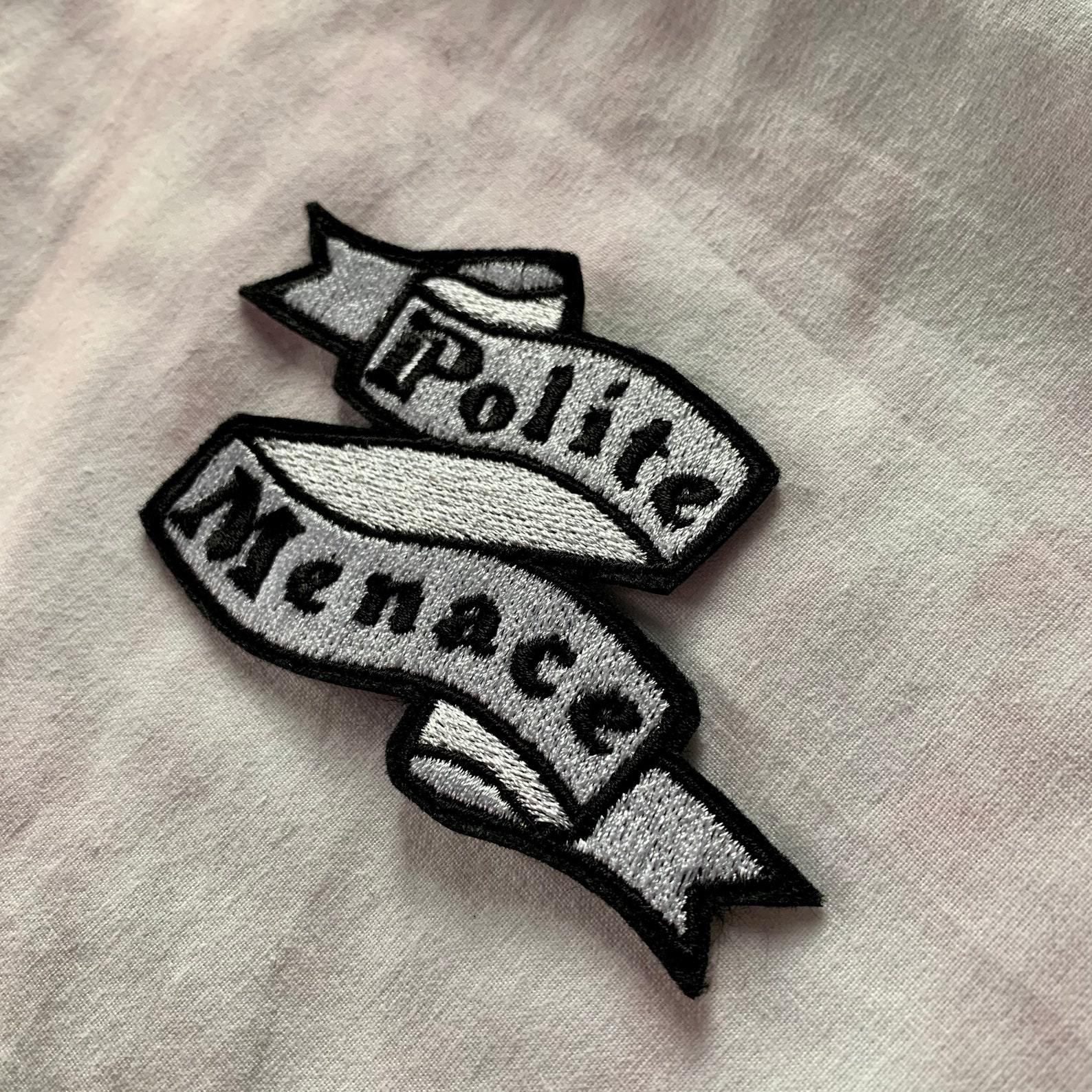 Polite Menace Iron on Patch | Our Flag Means Death - Etsy