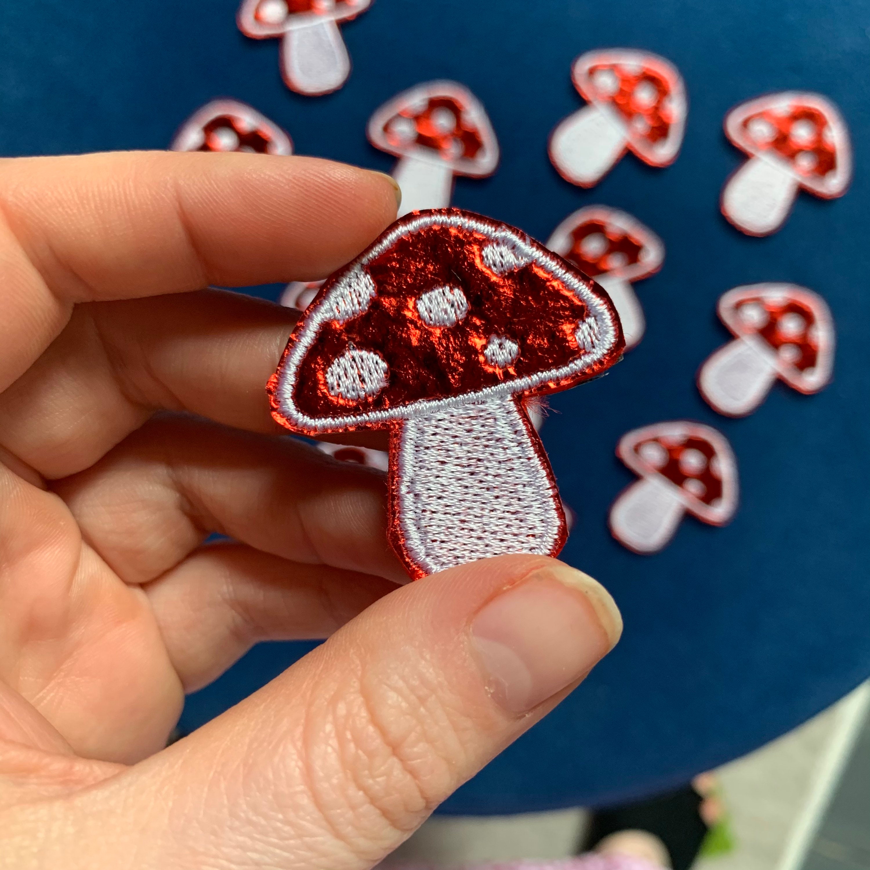 Frog and Mushrooms Patch Set Available as a Set or Singles - Etsy UK