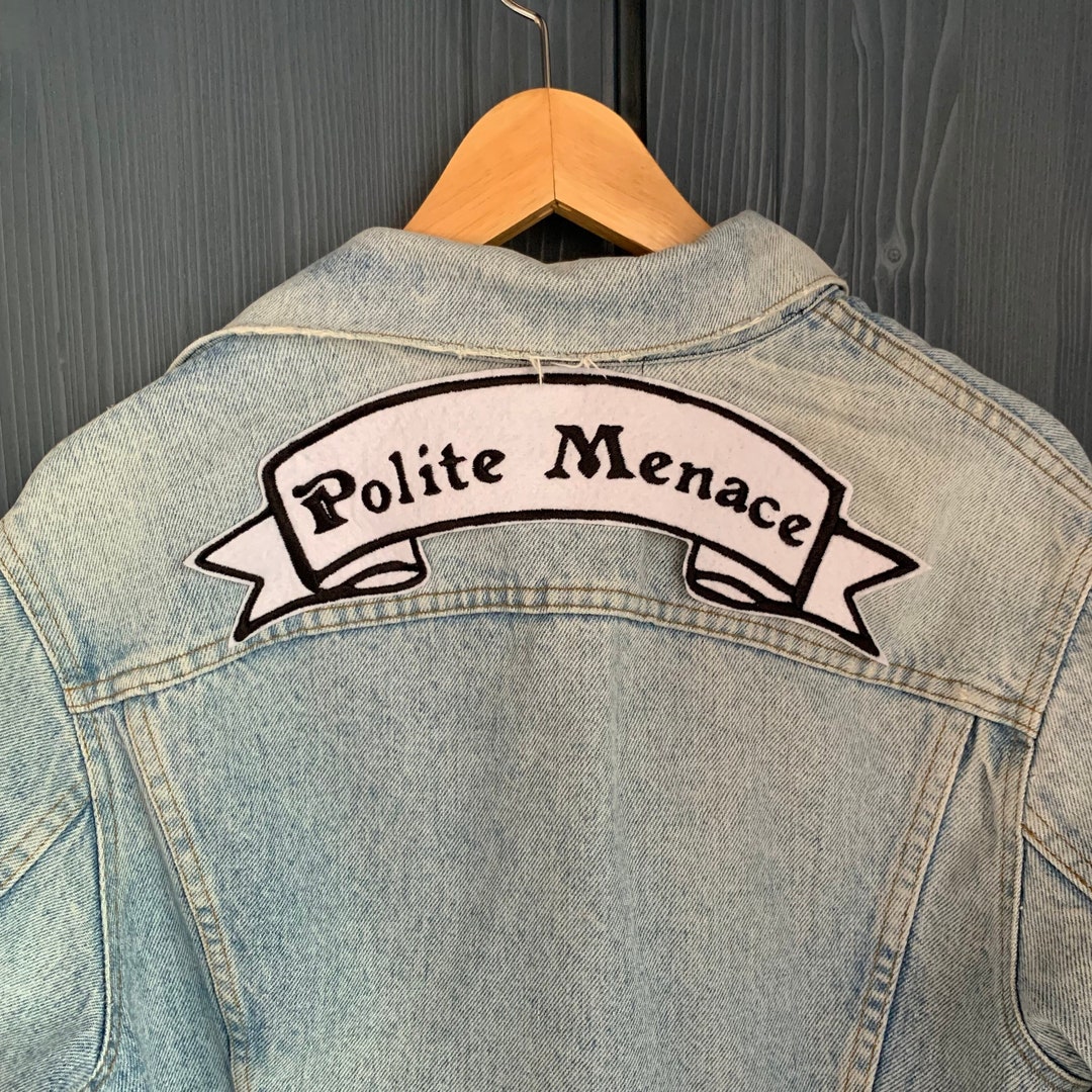 Polite Menace Iron on Top Rocker Patch Our Flag Means Death - Etsy