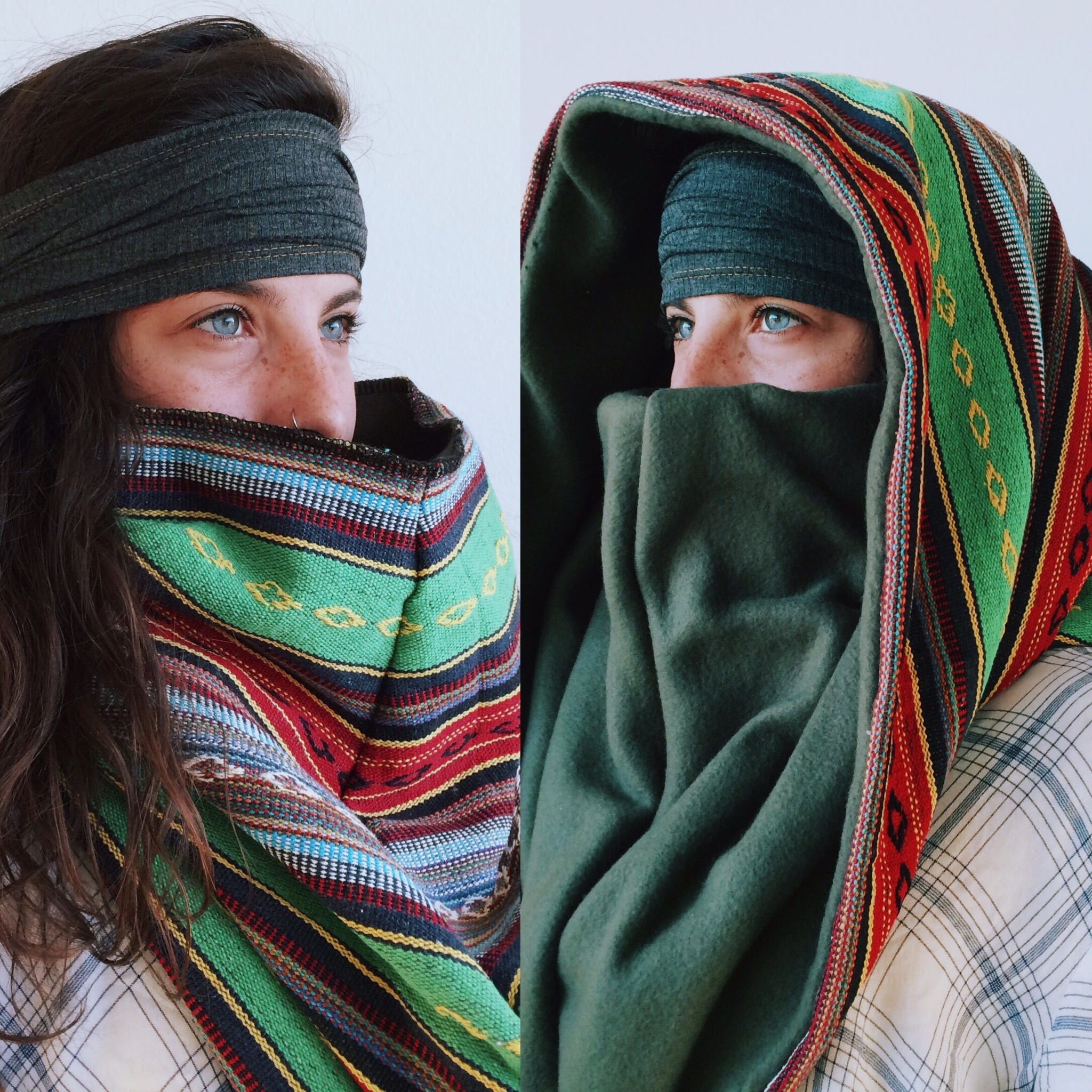 4 in 1 Cowl Shrug Convertible Scarf Hood Scarf Summer | Etsy