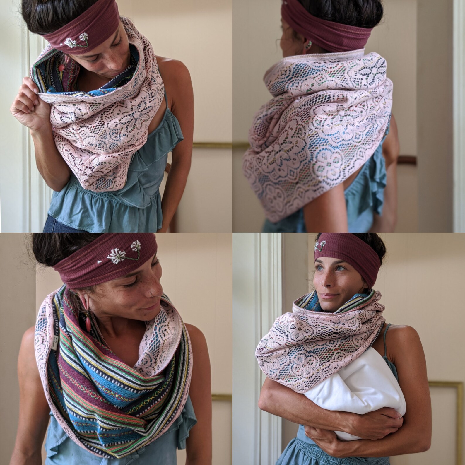 Tribal Scarf Cowl Shrug Scarf Poncho Convertible Eco | Etsy