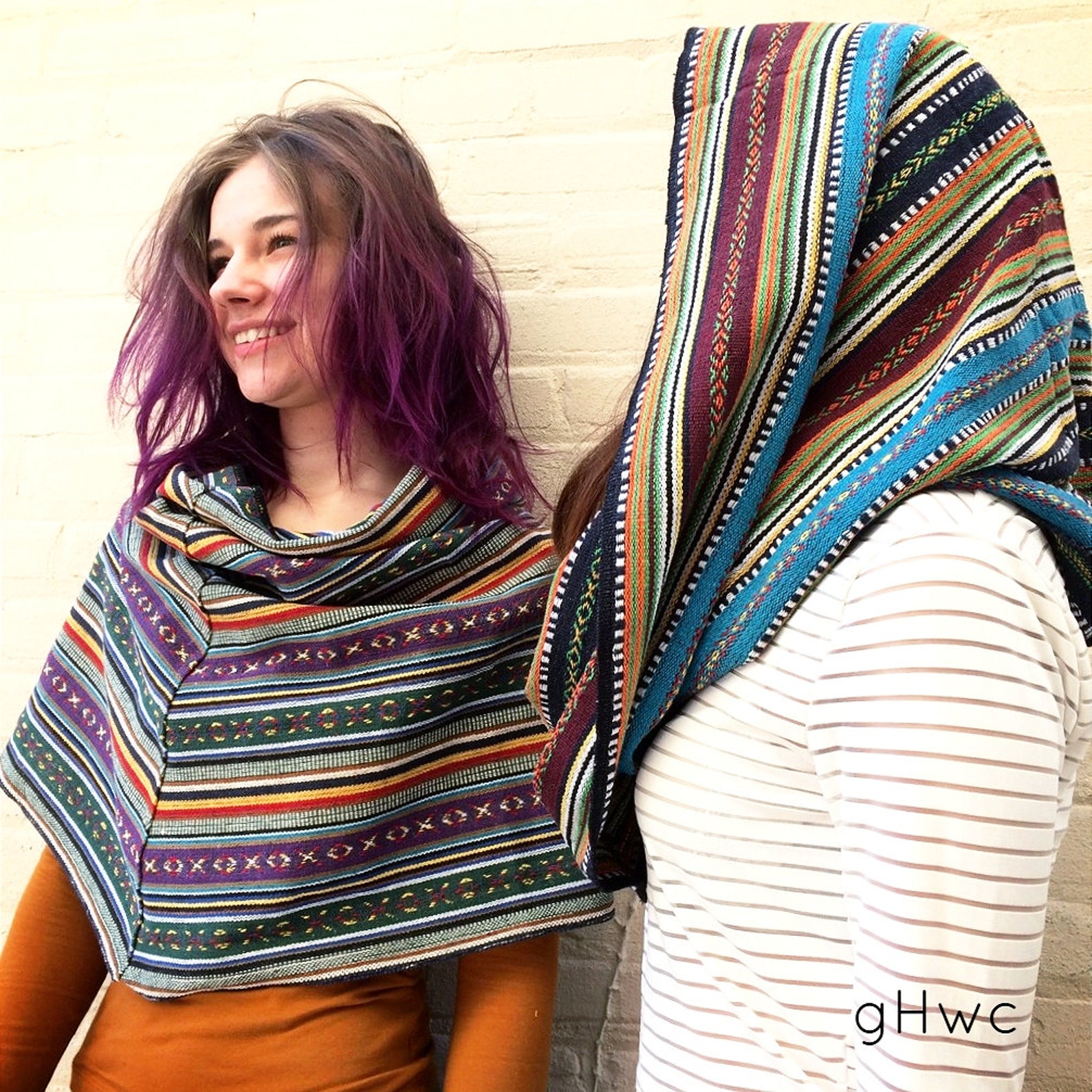 Tribal Scarf Cowl Shrug Scarf Poncho Convertible Eco - Etsy