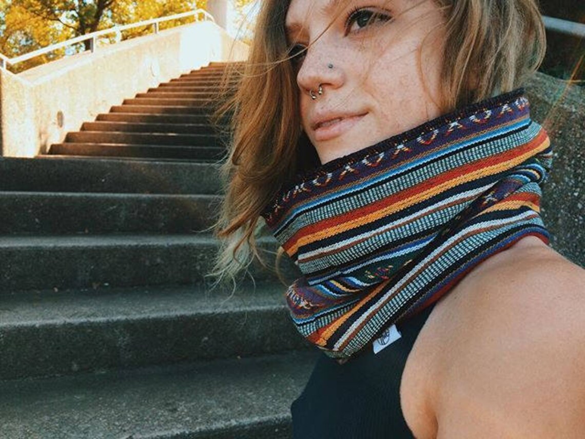 Infinity Scarf Aztec Scarf Neck Warmer Warm Scarf Scarf - Etsy