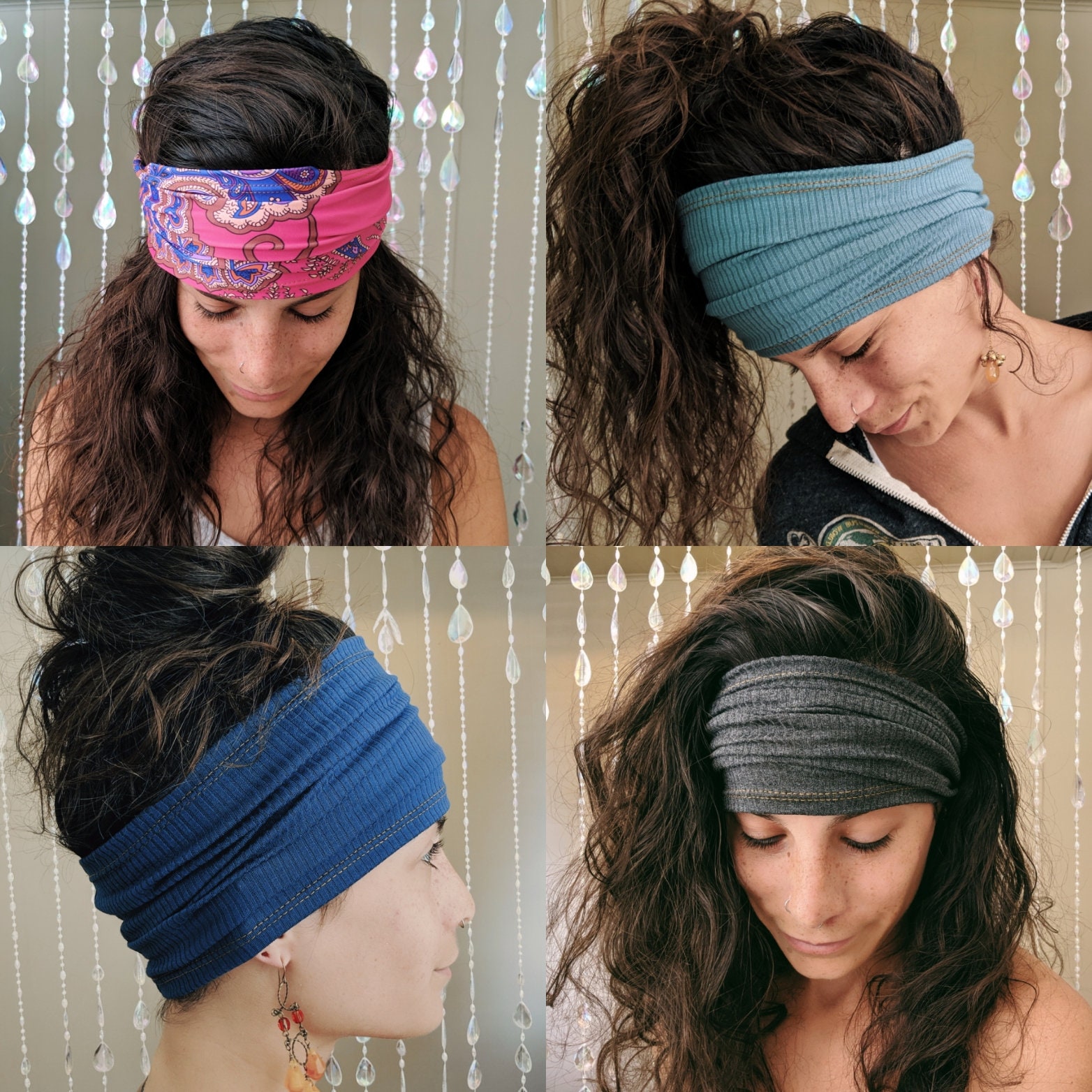 Boho Headband Hair Tube Wide Headband Dread Sock Womens - Etsy Israel