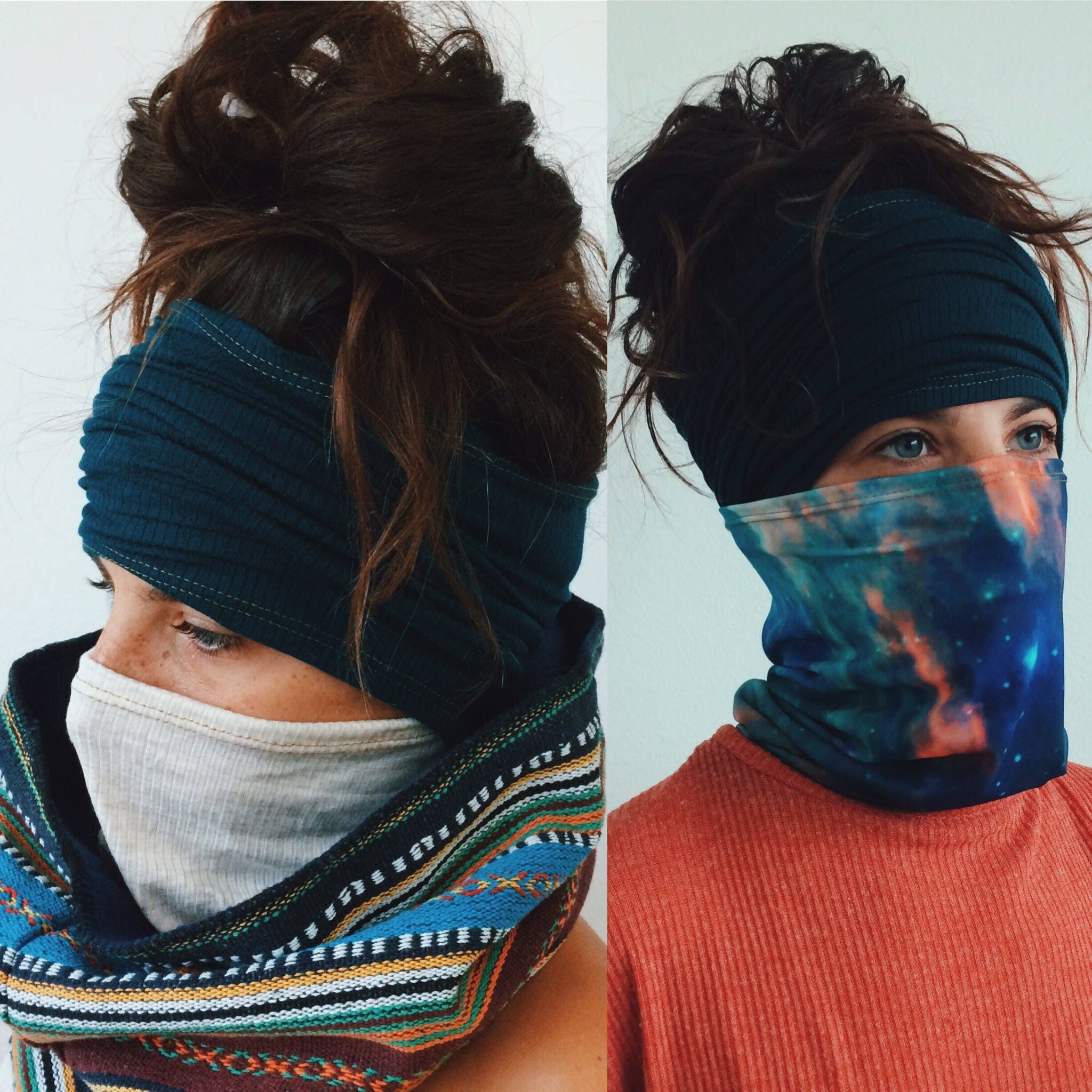 Boho Headband Hair Tube Wide Headband Dread Sock Womens - Etsy Israel