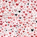 VALENTINE'S DOODLE HEARTS Red Pink Digital Papers Seamless Pattern ...