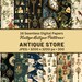 ANTIQUE STORE Vintage Antique Digital Papers Seamless Digital Pattern ...