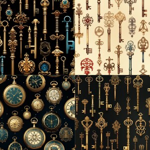 ANTIQUE STORE Vintage Antique Digital Papers Seamless Digital Pattern ...