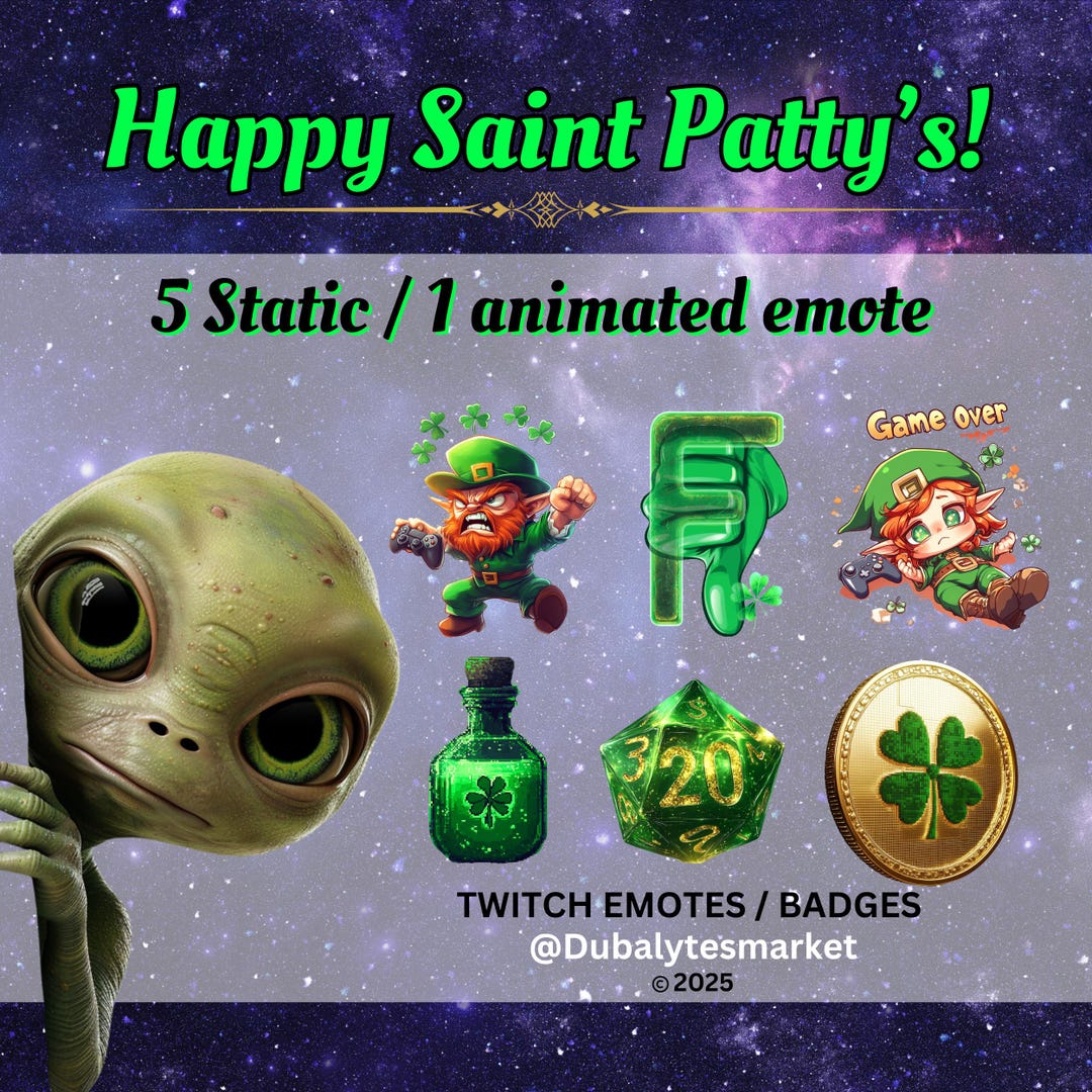 Saint Patrick's Day Irish Themed Gamer Emotes for Twitch, Discord, ETC ...