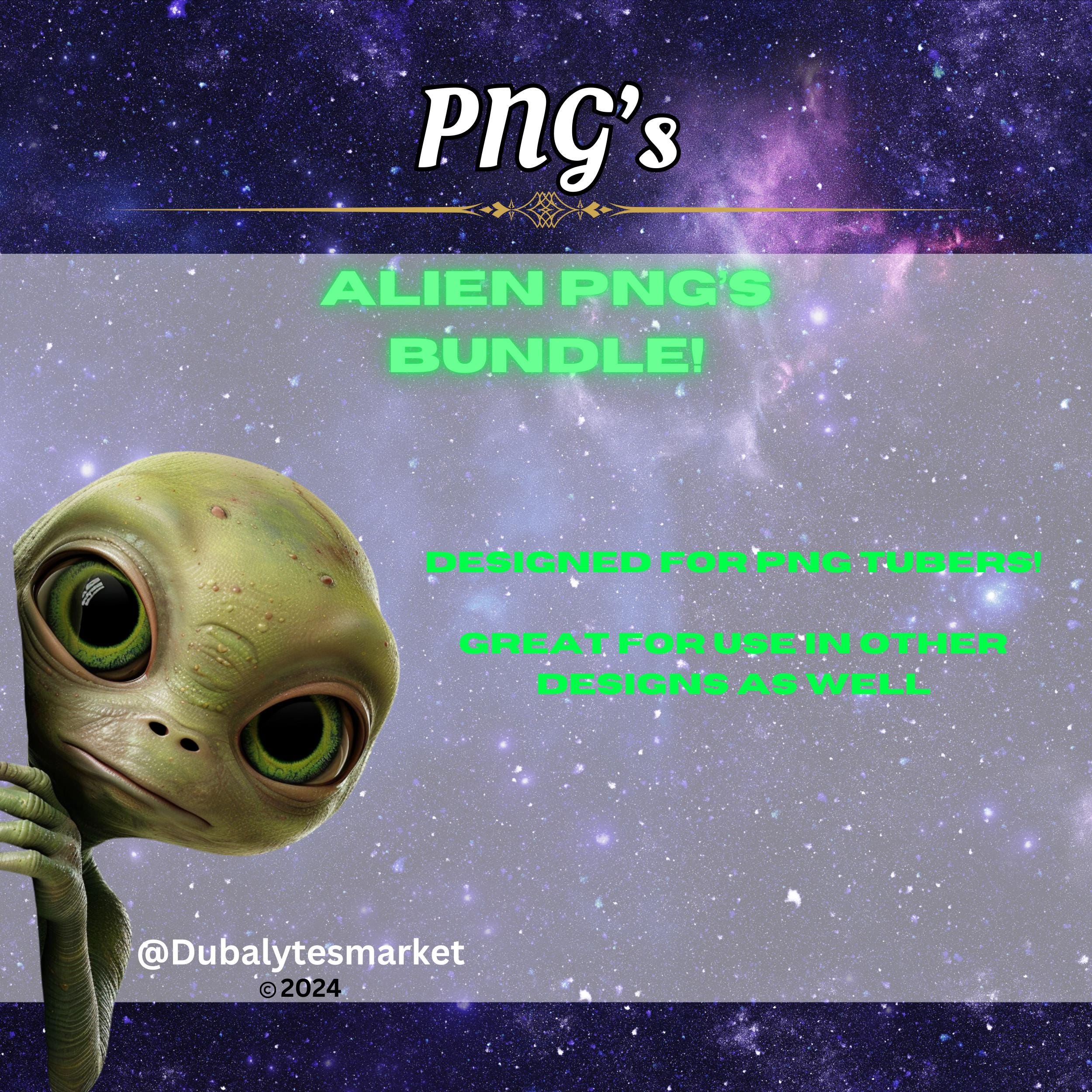 Alien Png's Designed for PNG Tubers - 1080x1080 - Lots of Variations ...