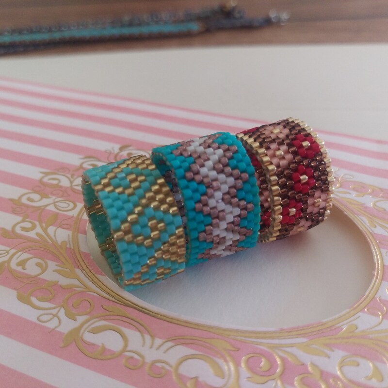 Beadwork Ring - Etsy