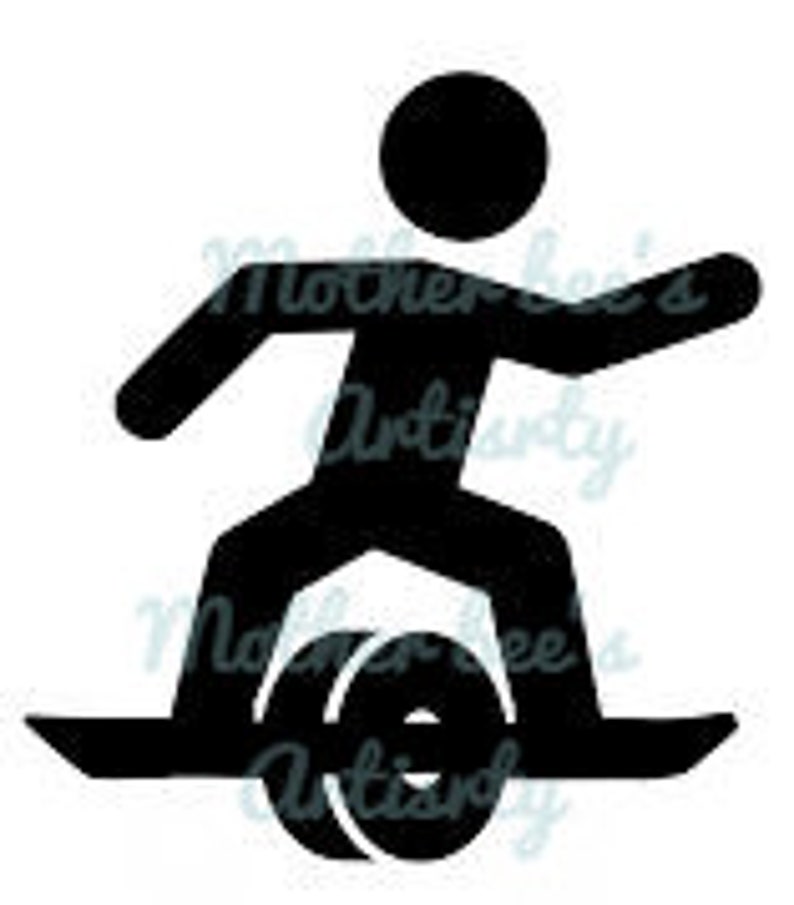 Stick Figure One Wheel SVG Cutting File - Etsy