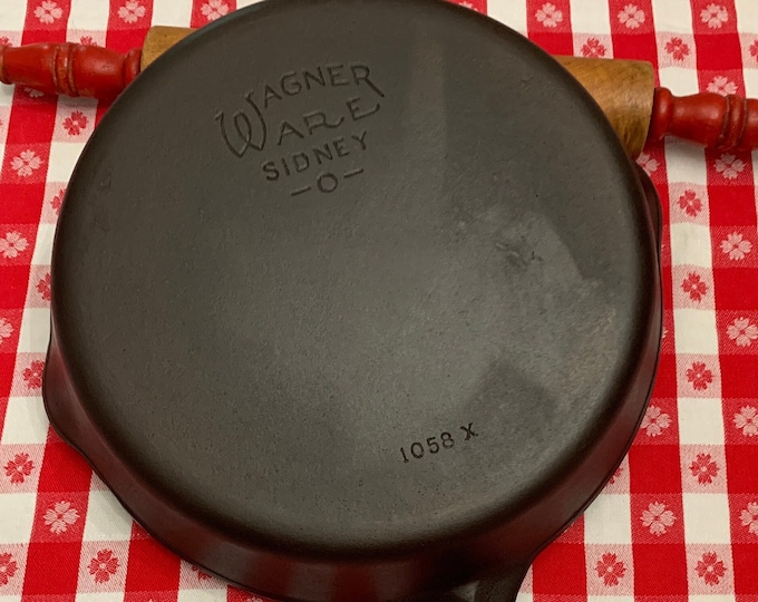 No. 8 Wagner Ware Cast Iron Skillet, Vintage Sidney O 1058 X, 10.5 Inch ...