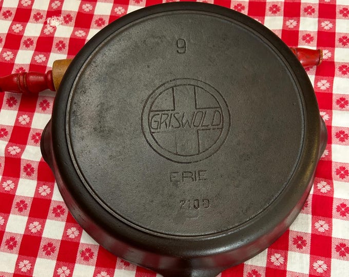 Antique SLANT LOGO Griswold #9 Cast Iron Skillet: Erie PA, Restored W ...