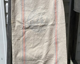 Vintage CUTTER Bemis A Grain Sack Extra Heavy Seamless, Large Cotton ...