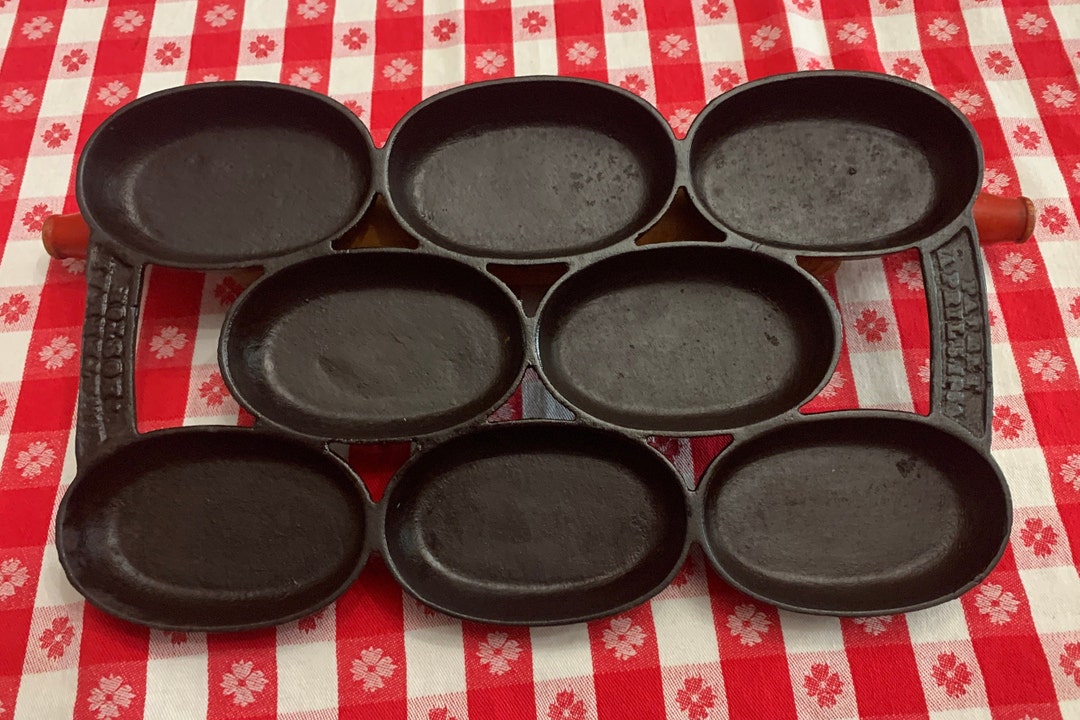 Antique Waterman Cast Iron Gem Pan 8 Oval Cups Slots HTF - Etsy