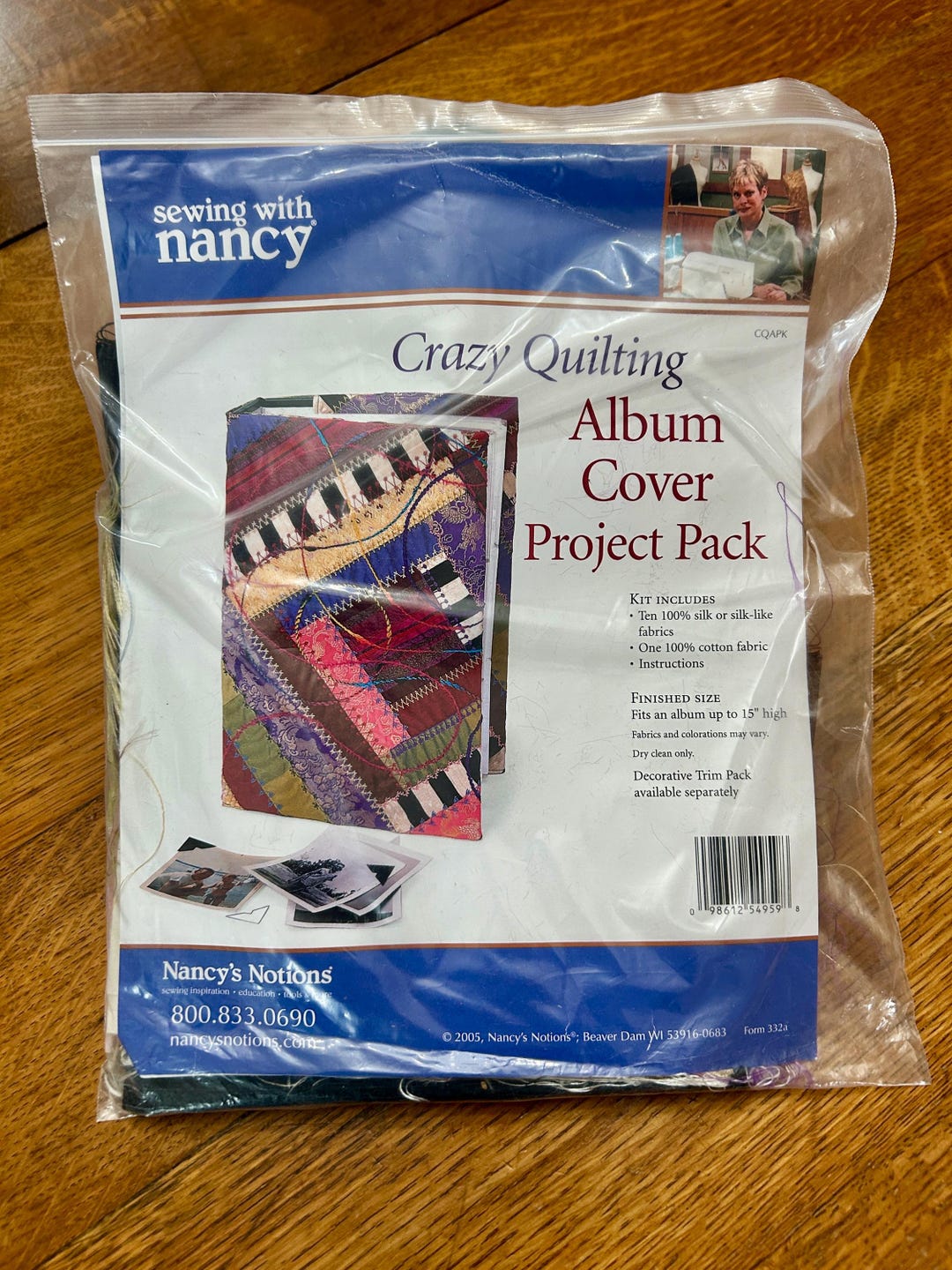 Nancy's Notions CRAZY QUILTING Album Cover Project Pack, Kit Silk ...