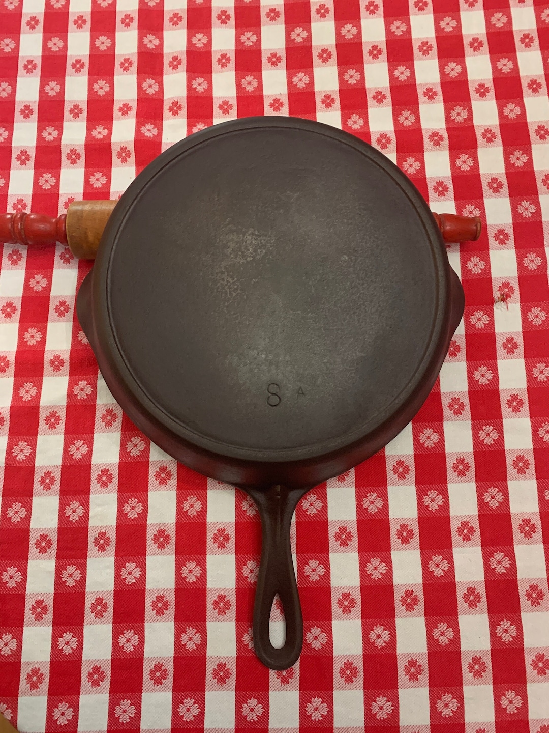 Antique No. 8 Cast Iron Skillet W Heat Ring, Unmarked 8 A, Large 10 ...