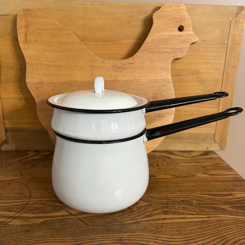 White Enamelware - Etsy