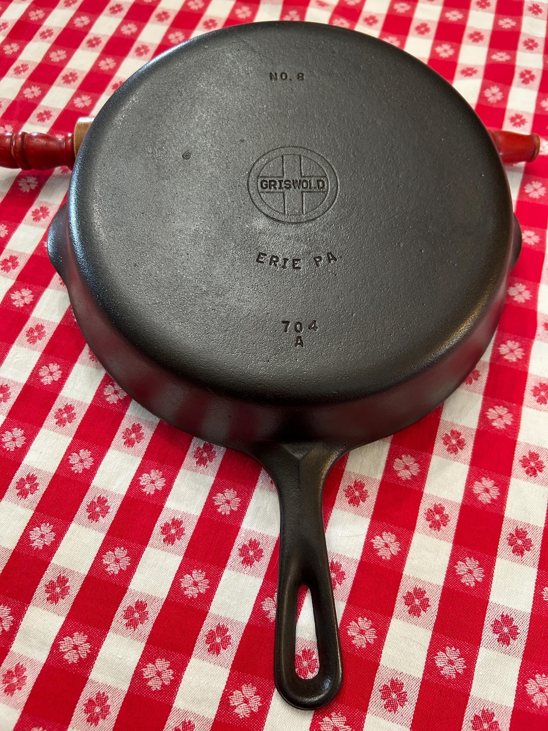 No. 8 Griswold Cast Iron Skillet, Restored #8 Vintage Small Block Logo ...