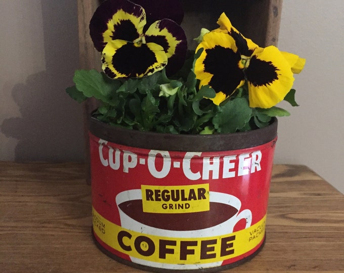 Cup O Cheer Coffee Can, Vintage 1 Lb Metal Tin, Kroger Cincinnati ...