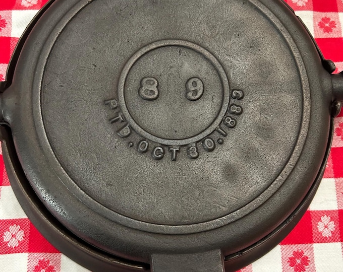 Antique Cast Iron Waffle Pan W Base Patent Date 1883, No. 8 and 9 ...