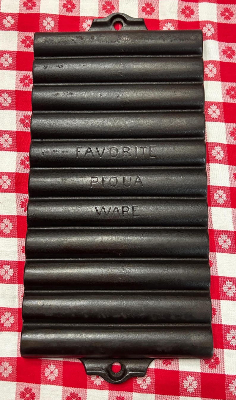 Antique Favorite Piqua Ware Cast Iron Bread Stick Pan: Restored Ohio 11 ...