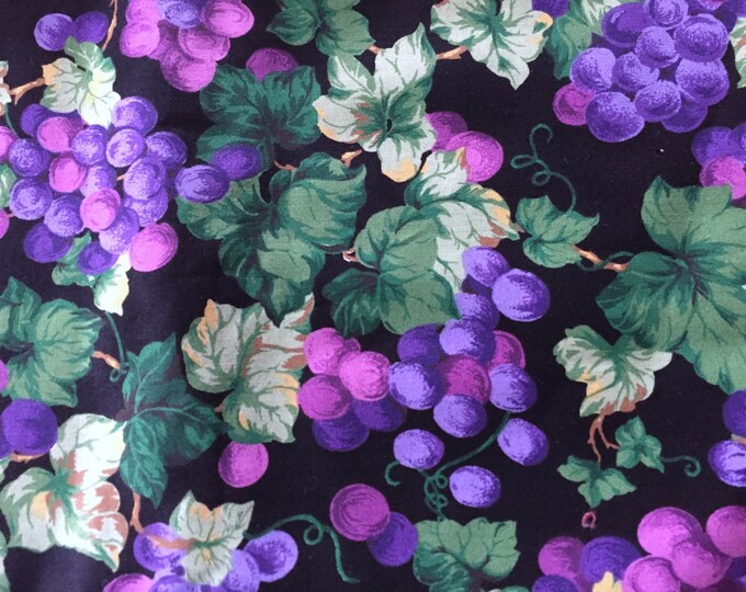 Printed GRAPE Vine Cotton Fabric, Cranston VIP Print by Joan Messmore ...