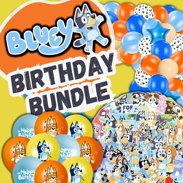 Bluey Balloons Birthday - Etsy