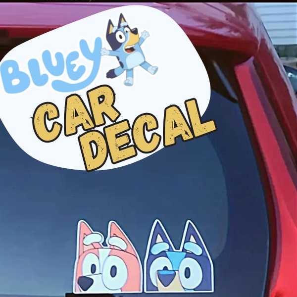 Bluey Car Window Stickers - Etsy