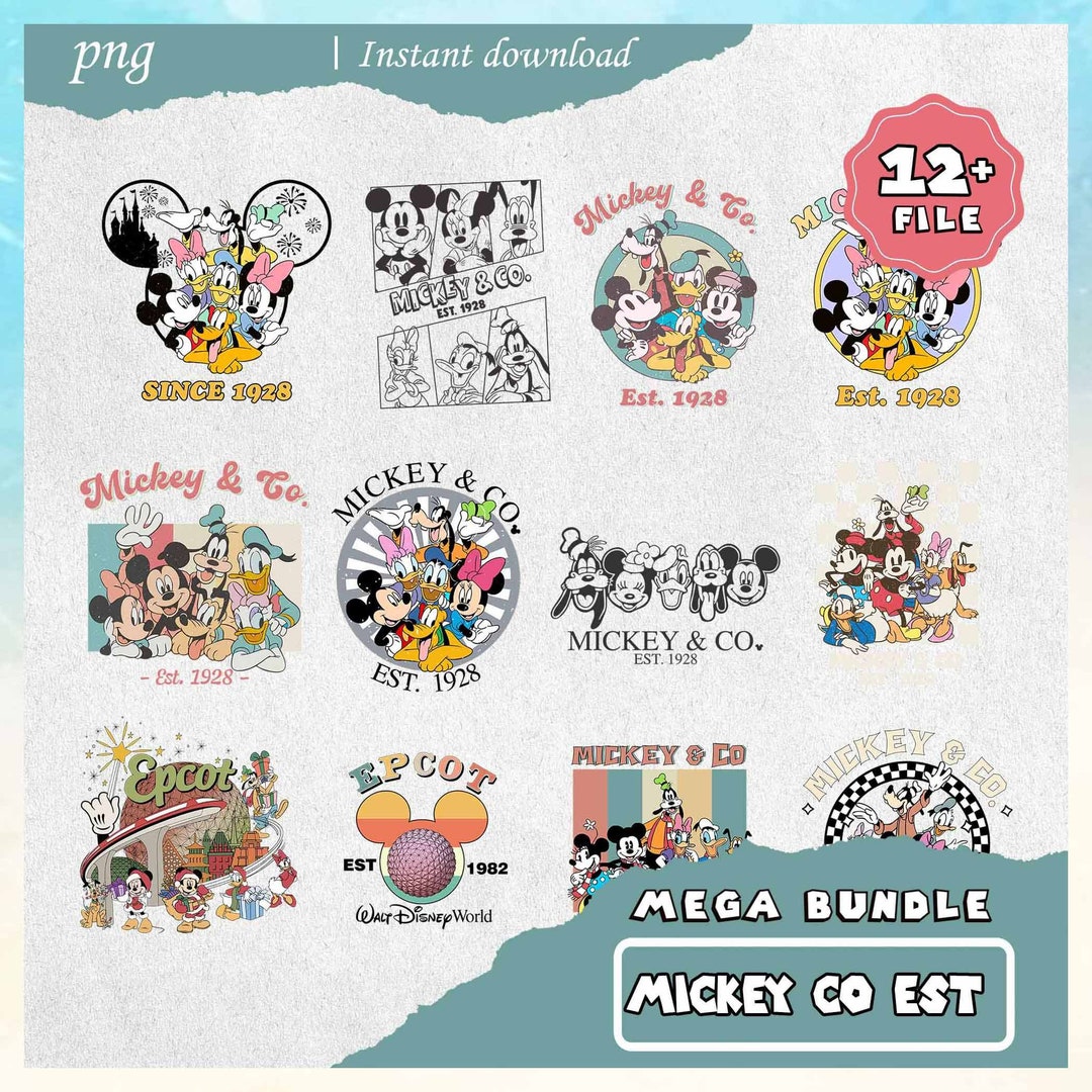 Mega Mickeyy & Friends Svg Bundle, Family Vacation Png, Magic Kingdom ...