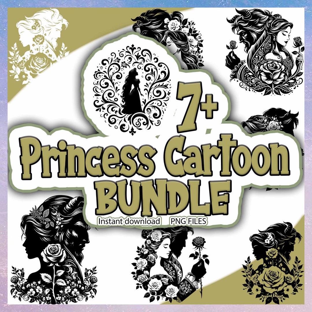 Disney Princess Cartoon, Cartoon Characters Svg Bundle, Princess and ...