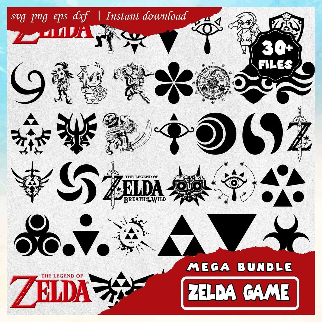 Zelda Svg Bundle, Legend of Zelda Svg, Cricut Cut Files, Zelda Logo Svg ...