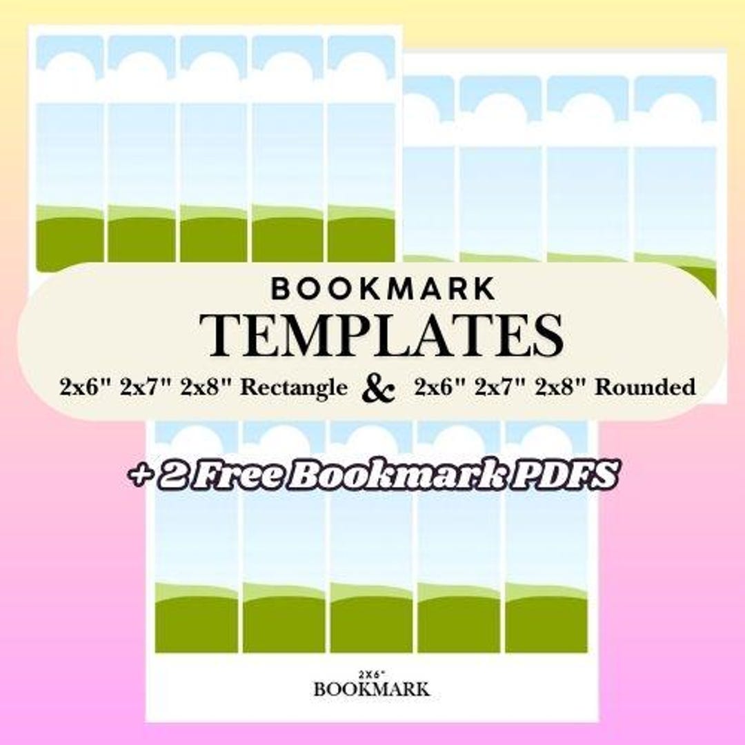 Bookmark Template, Bookmark Template SVG, 6 Templates Bundle,bookmarks ...