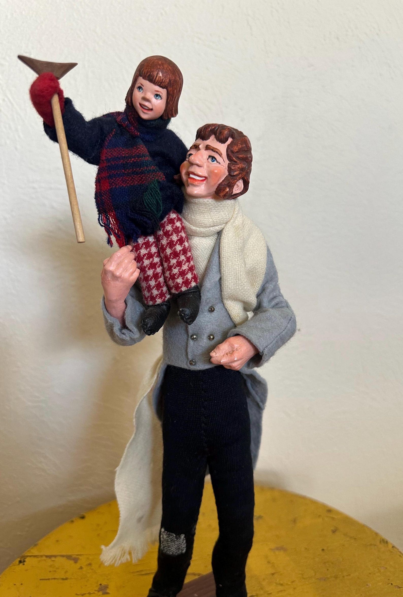 Vintage Simpich Character Doll A Christmas Carol Mr. Cratchit and Tiny ...