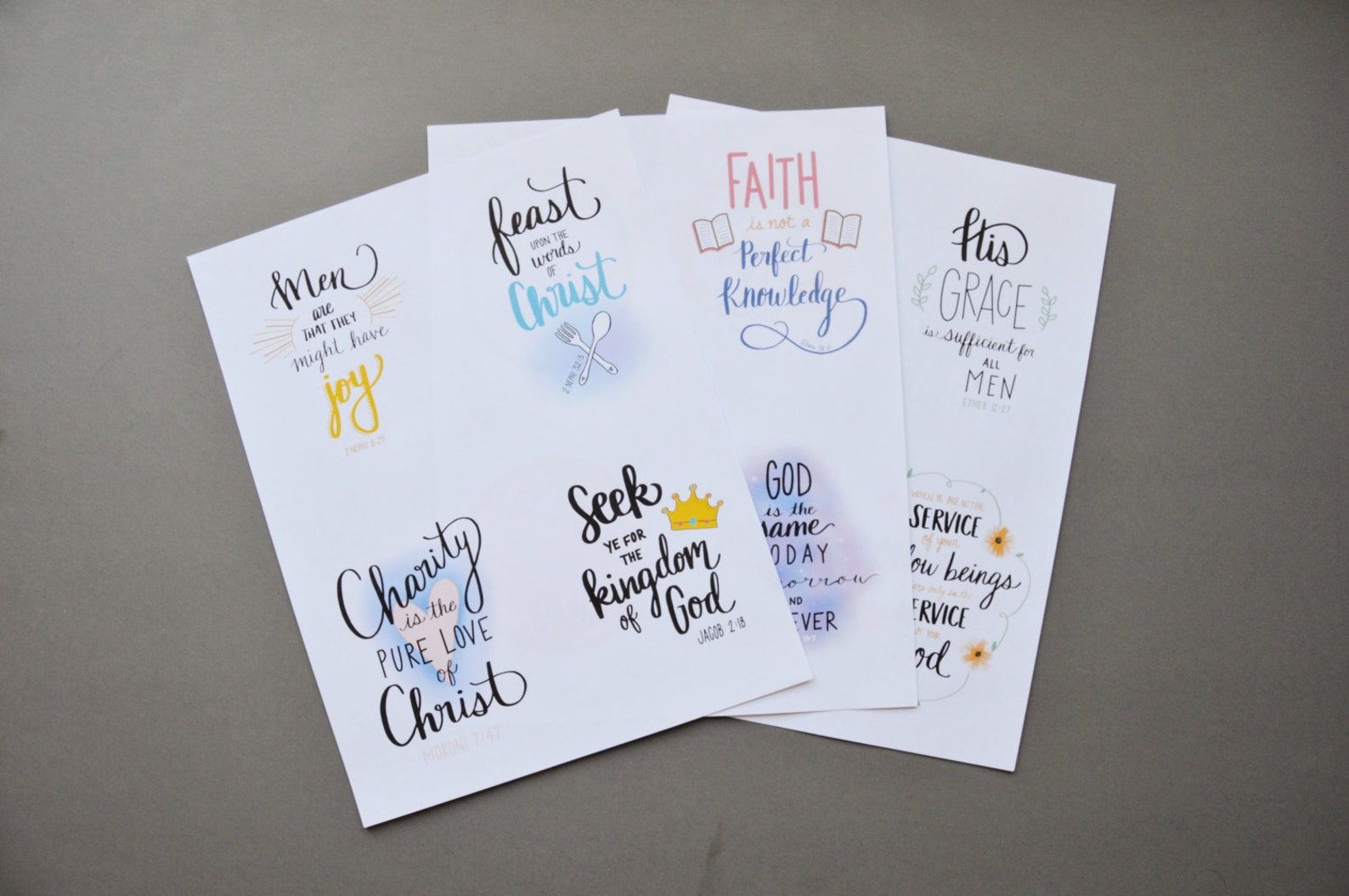 Pretty Study Sheets Scripture Glue Ins, Scripture Inserts, LDS Tools ...