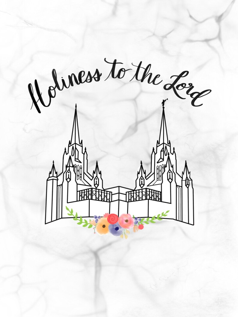 San Diego Temple // Holiness to the Lord // Printable Graphic - Etsy