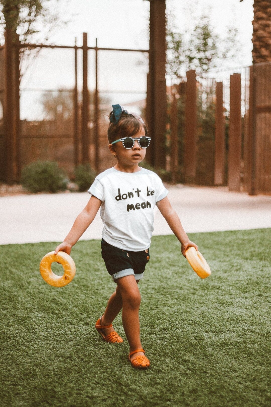 Bella Simone Don't Be Mean Kids White Graphic-print T-shirt, Little ...