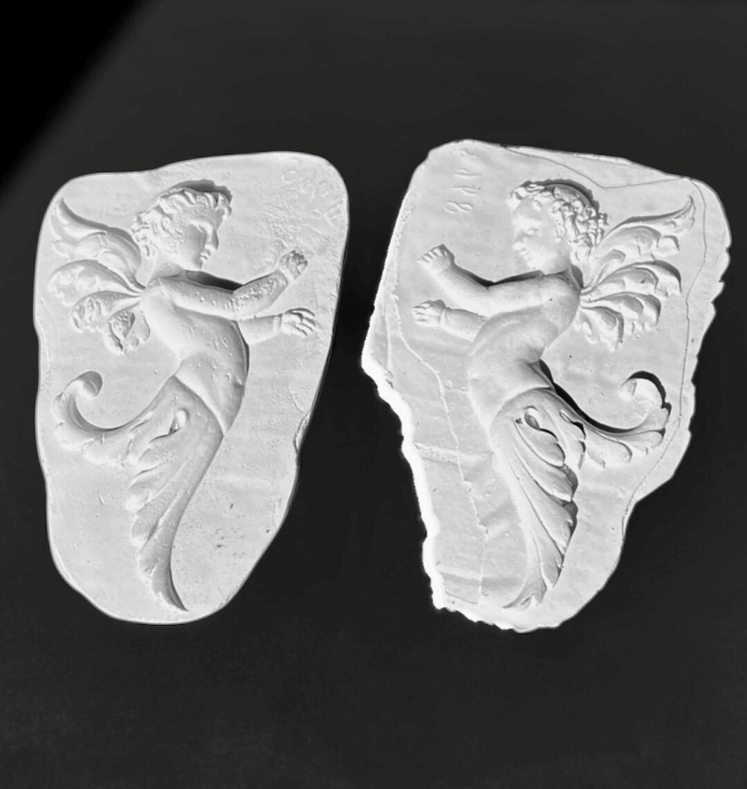 Pair of Plaster Cast Putti Angel Plaques - Etsy