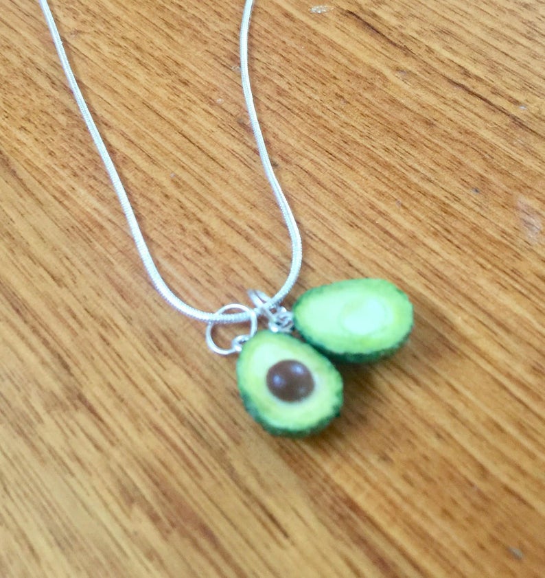 Avocado Necklace Avocado Vegan Pendant Avocado Vegan - Etsy