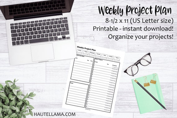 Weekly Project Planner perfect to organize all your | Etsy