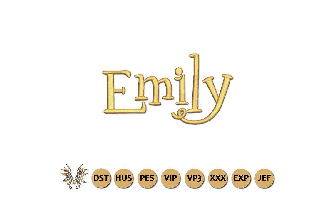 Emily Name Embroidery Design Word Art Embroidery Machine - Etsy
