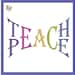 Teach Peace SVG, Simple Text Cutting Files for Sublimation, Vinyl and ...