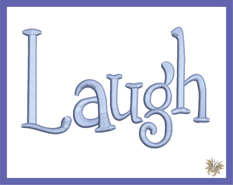Laugh Word Art Machine Embroidery Design for Inspirational - Etsy