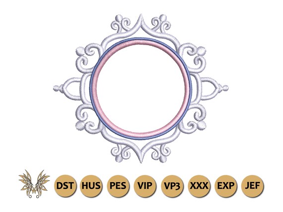 Monogram Applique Frame Machine Embroidery Design Fits in - Etsy