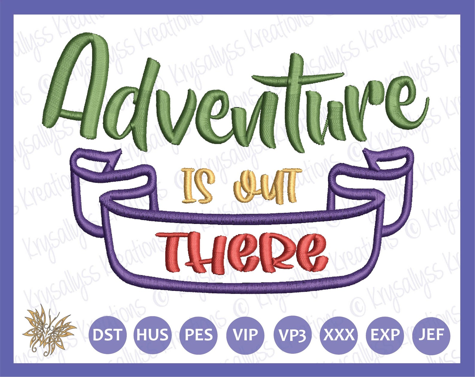 Adventure Machine Embroidery Design With Saying Suitable for - Etsy